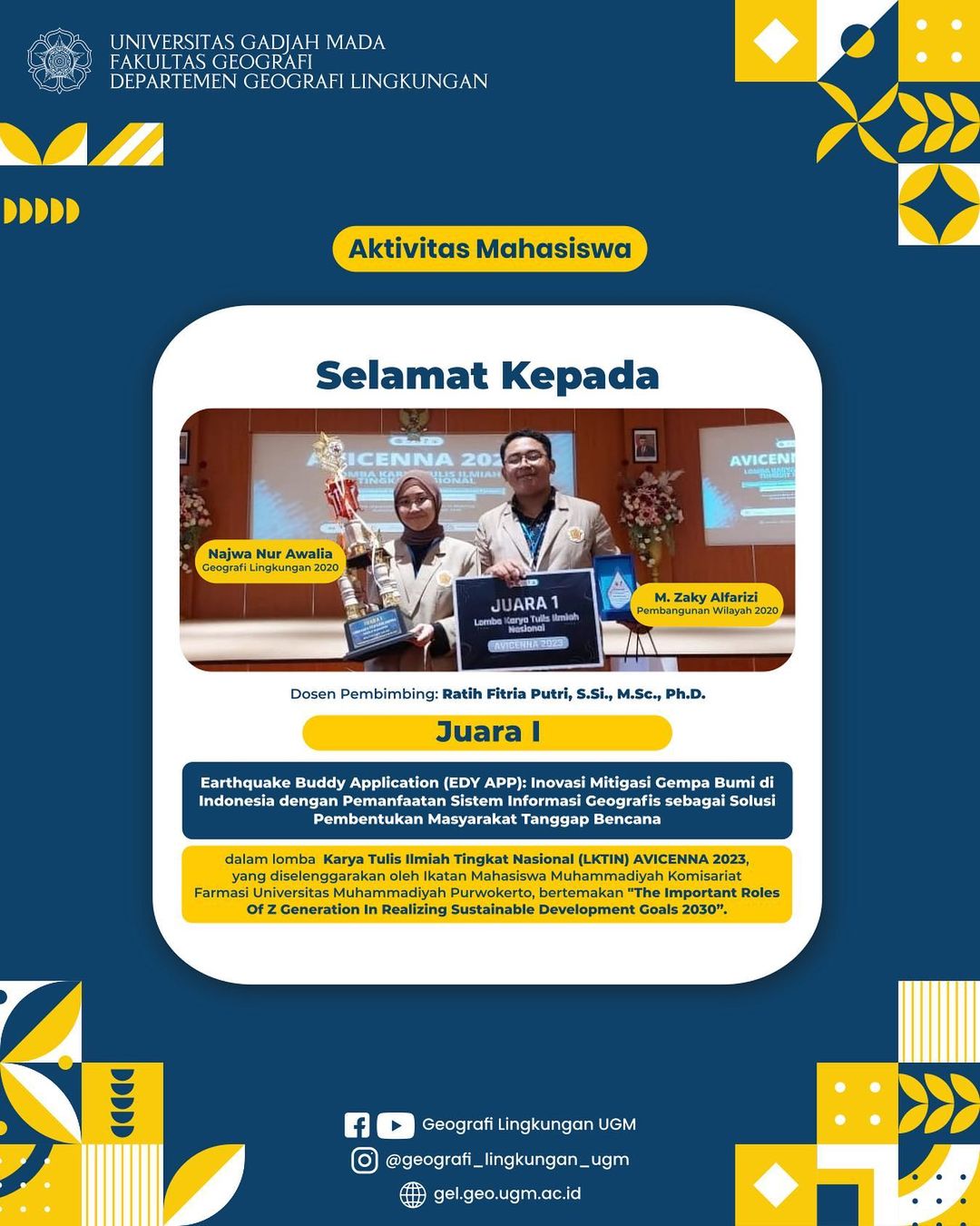 [Prestasi] Earthquake Buddy Application (EDY APP): Inovasi Mitigasi Gempa Bumi di Indonesia ...