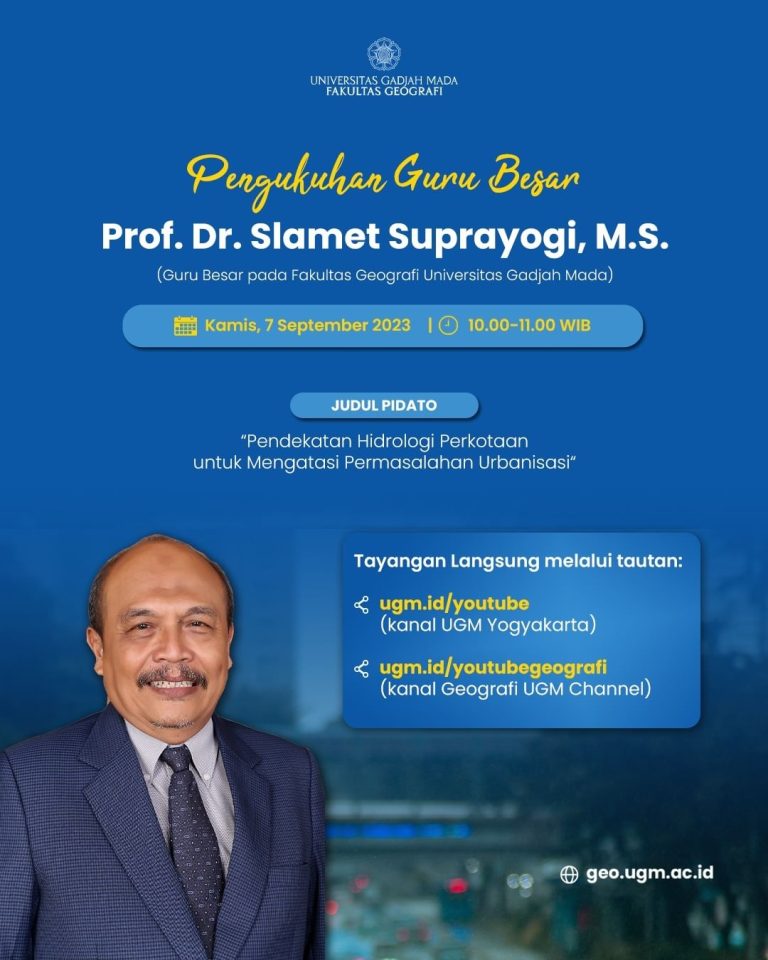[Inauguration of Professor] Prof. Dr. Slamet Suprayogi, M.S., Professor ...